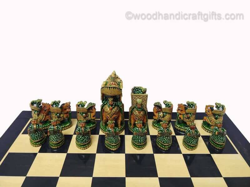 Beautifully Hand Painted Indian Wooden Chess Sets